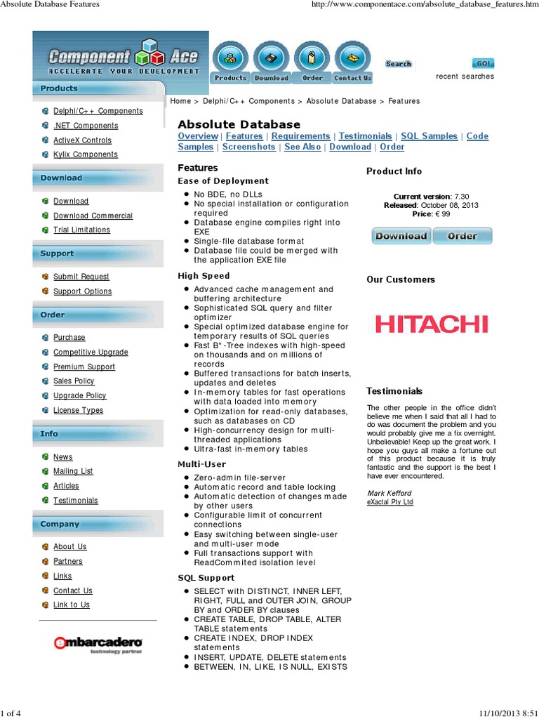 Absolute Database Features | PDF | Database Index | Databases