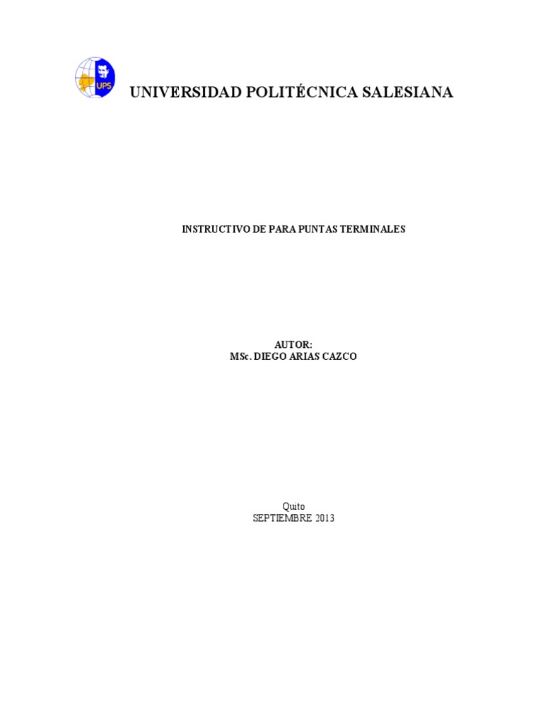 Instructivo para Puntas Terminales eléctricas | PDF | Electricidad ...