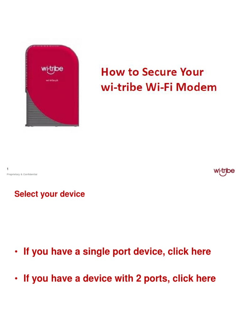 Wi-Tribe Modem Configure in 5 Minutes | PDF | Law | Computers
