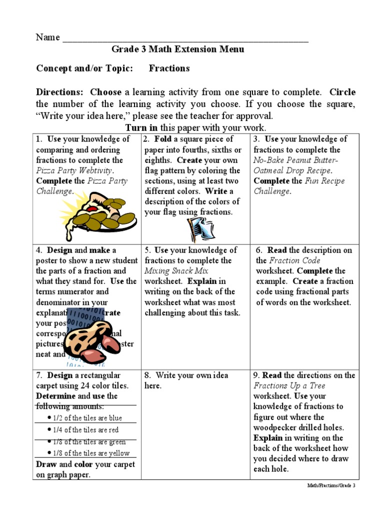 Grade 3 Math Fractions | PDF | Fraction (Mathematics) | Teaching ...