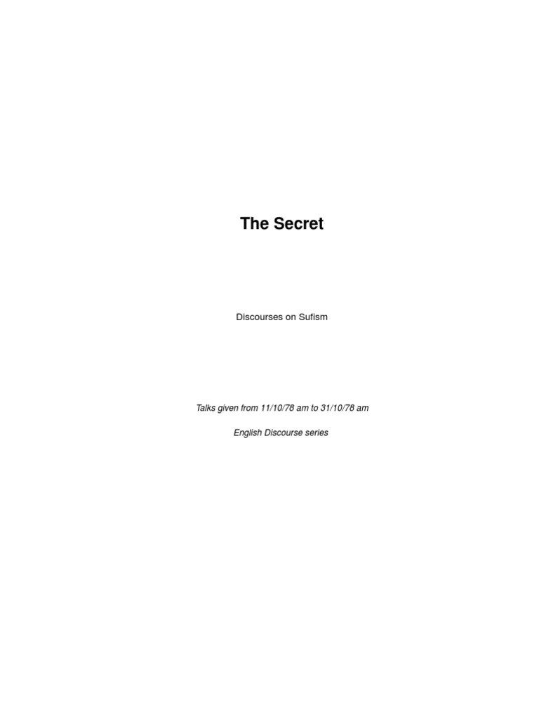 The Secret | PDF | Atheism | Sufism