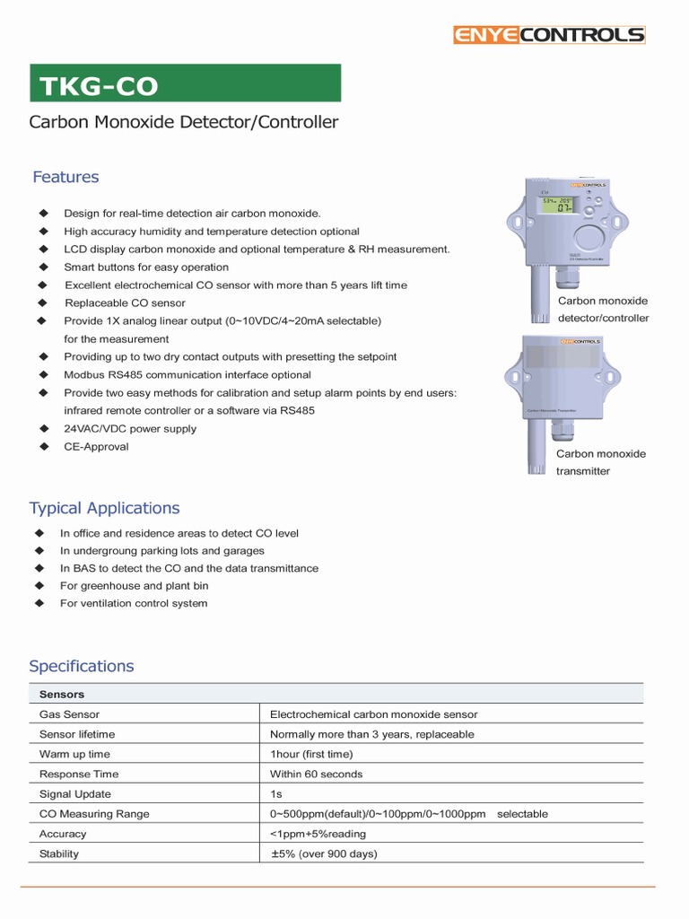 Enyecontrols TKG CO | PDF | Sensor | Relative Humidity
