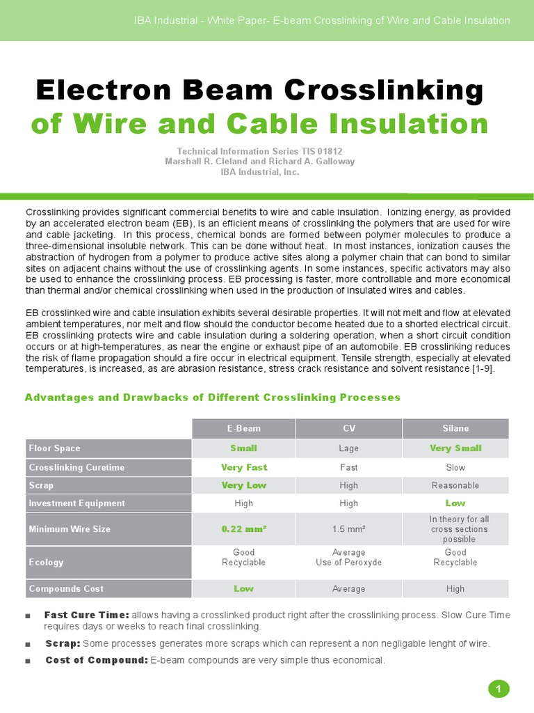 White Paper - Electron Beam Crosslinking of Wire and Cable Insulation ...