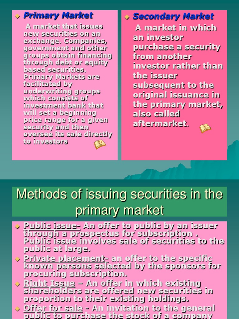 Structure of Stock Exchange | Securities (Finance) | Secondary Market