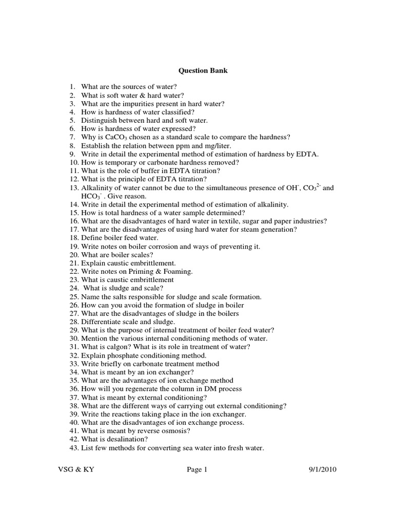 Question Bank | Download Free PDF | Water | Transparent Materials