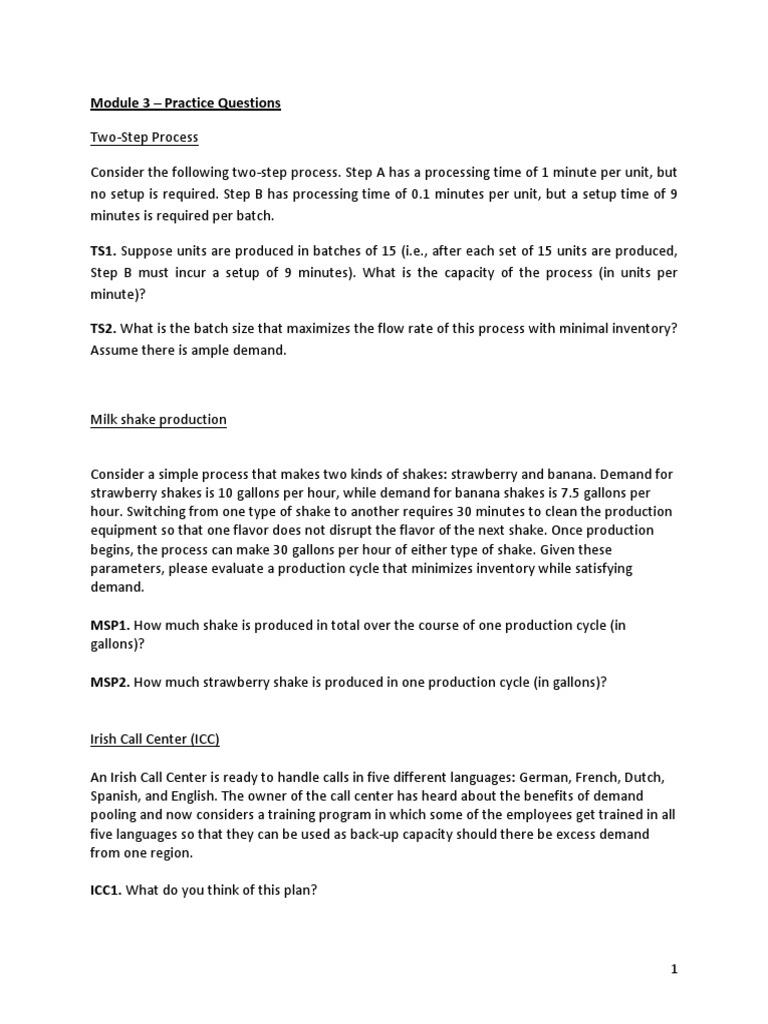 Module 3 Practice Questions UPLOADED | PDF | Economies | Business