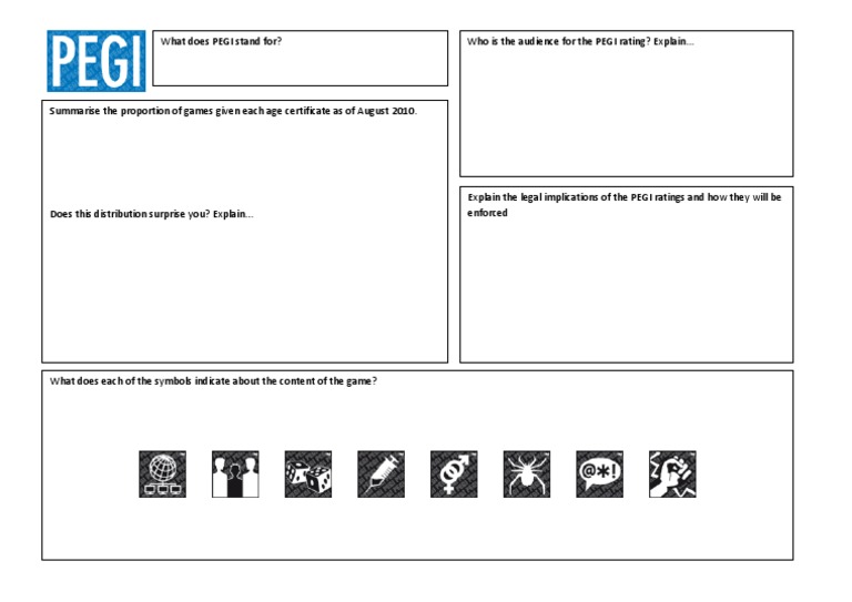 Understanding PEGI Ratings and Symbols | PDF | Sports & Recreation