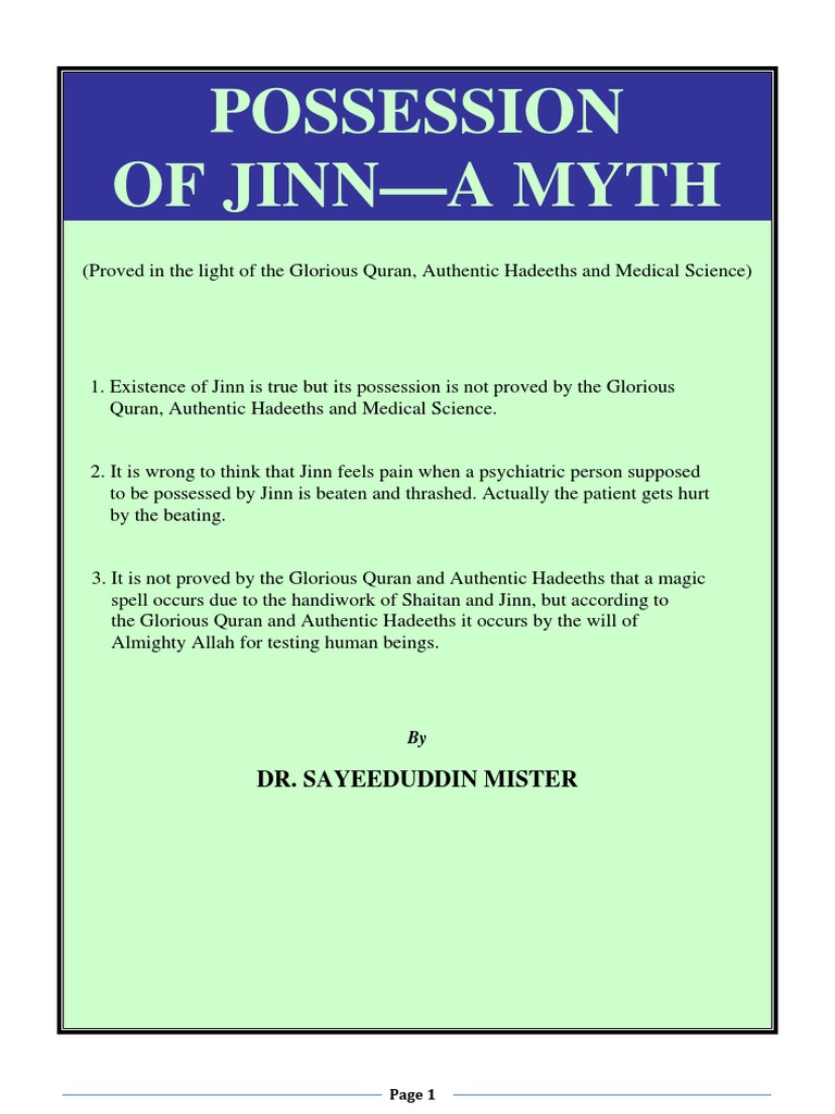 Jinn Possession: Myths vs. Reality | PDF
