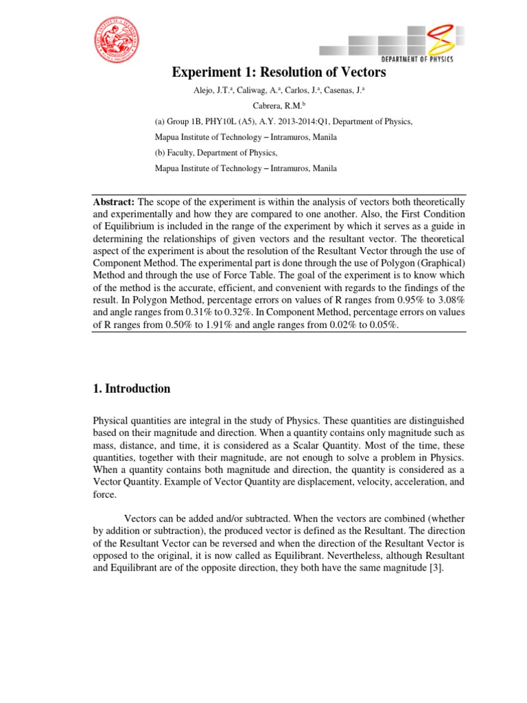 E101 - Resolution of Vectors | PDF | Force | Euclidean Vector