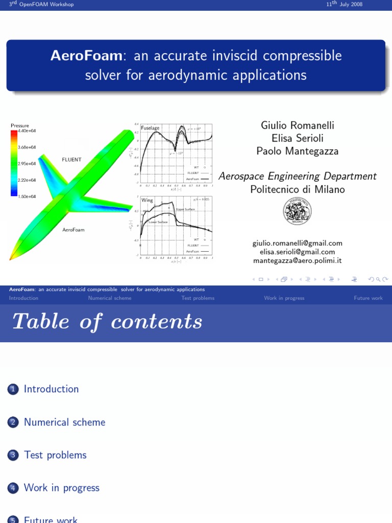 Development of an Accurate Inviscid Compressible Solver for Aerodynamic Applications using ...