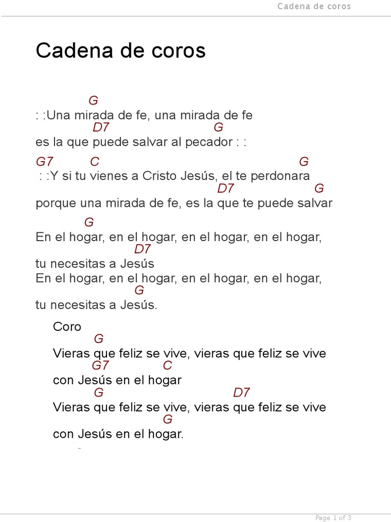 Cadena de Coros | PDF