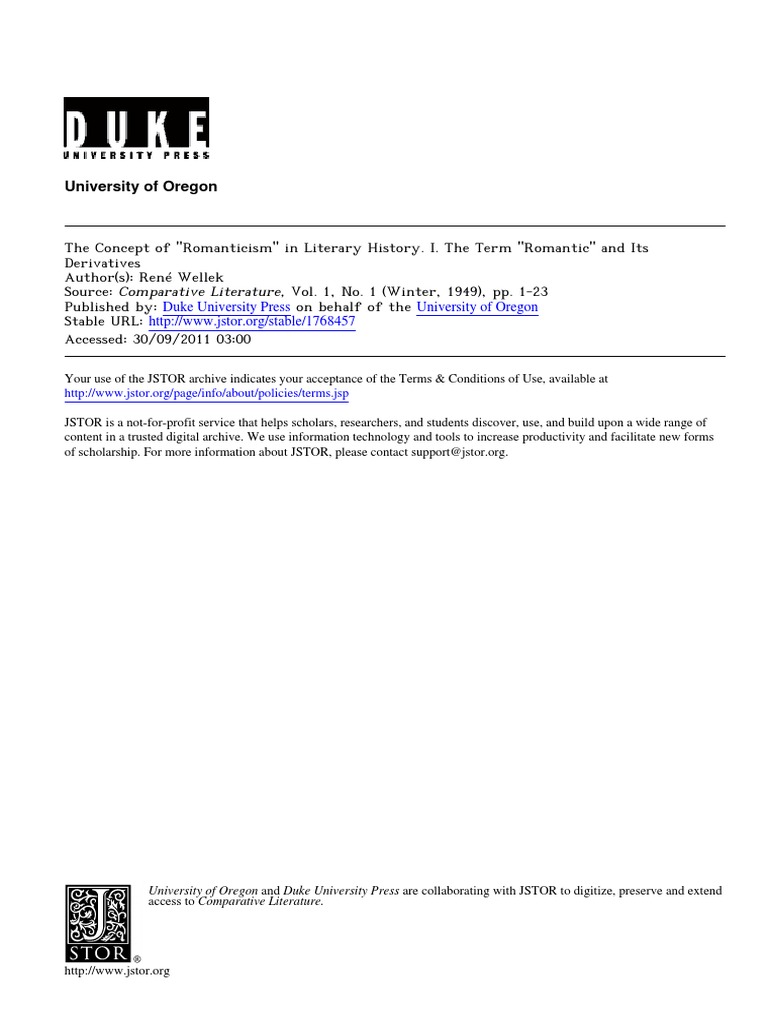 The Concept of Romanticism I | PDF | Romanticism | Johann Wolfgang Von ...