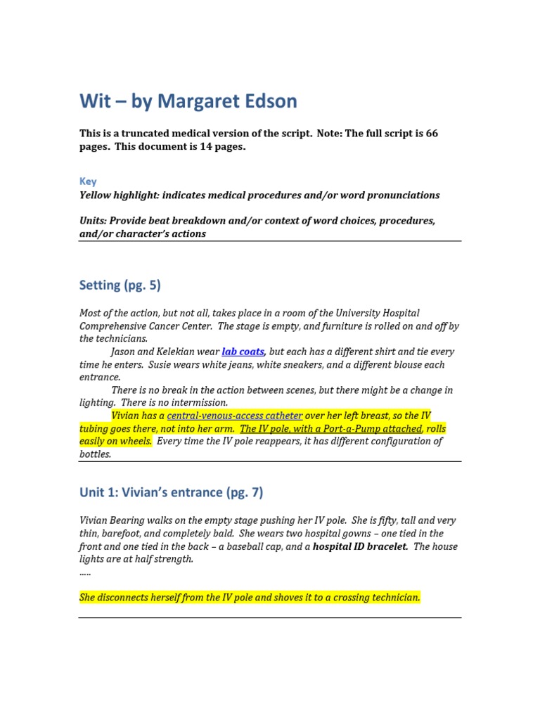 Wit Medical Terms 3 | Chemotherapy | Medical Specialties