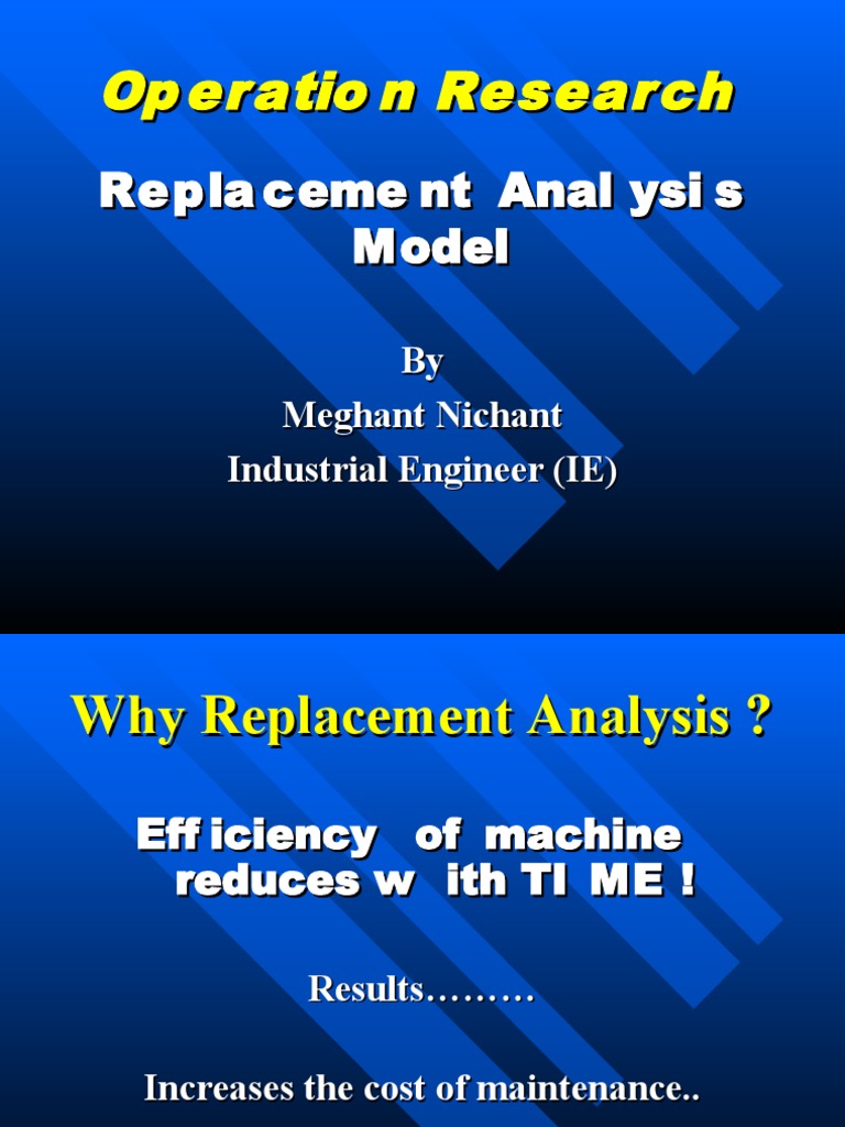 Replacement Analysis | Download Free PDF | Business Economics | Market ...