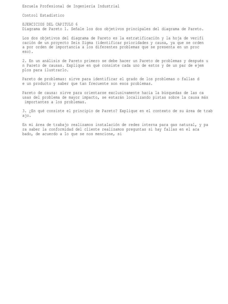 Solucion Ejercicios de Control Capitulos 6 | PDF | Calidad (comercial) | Dispersión estadística