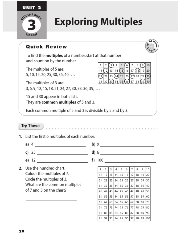 Math Makes Sense Grade 6 Common Multiples | PDF