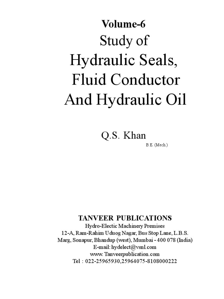 Volume-6. Hydraulic Seals, Fluid Conductor and Hydraulic Oil. | PDF ...