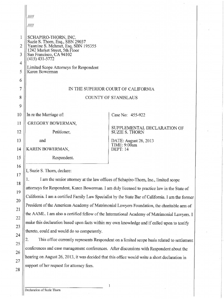 Bowerman - Draft Declaration of SST | PDF