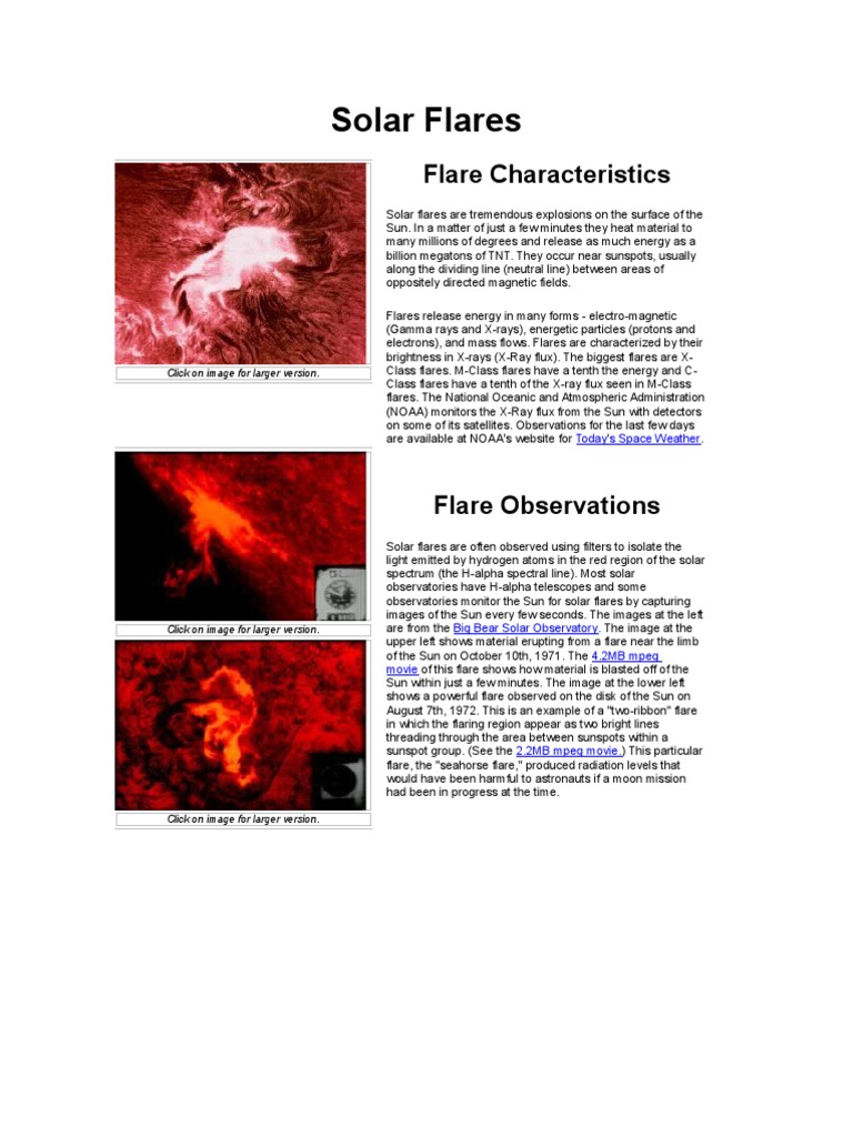 Solar Flares: Flare Characteristics | PDF | Solar Flare | Sun