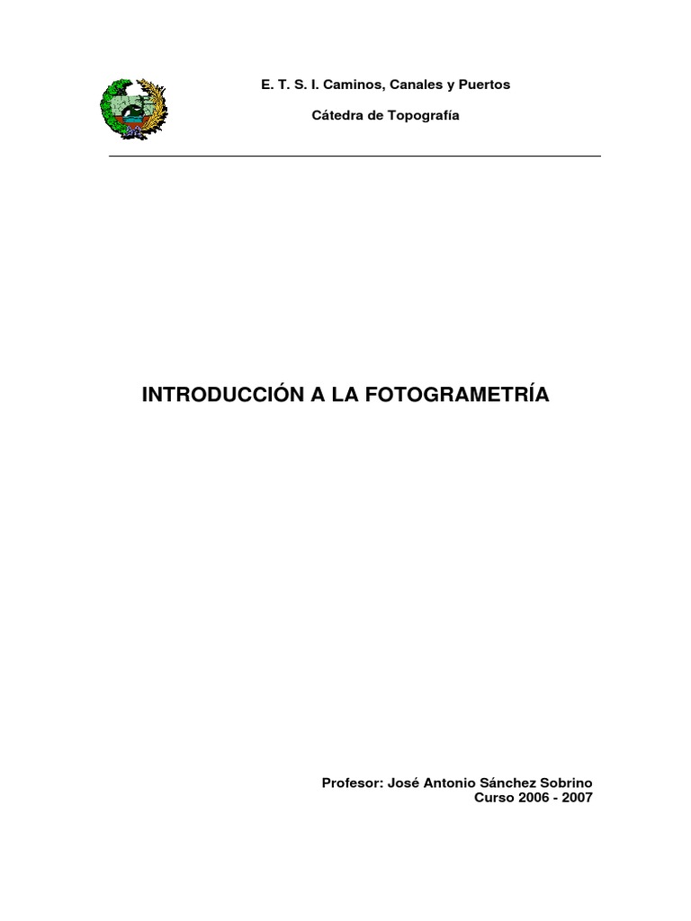 Introduccion A La Fotogrametria | PDF | Ciencia y matemáticas