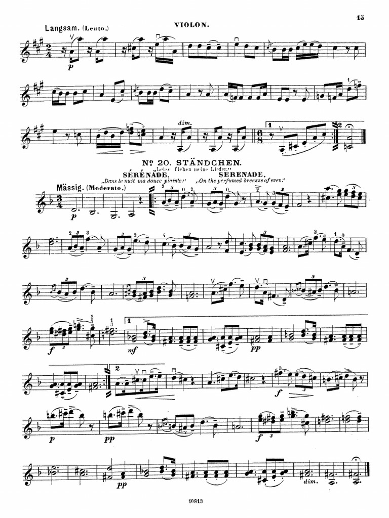 Schubert Standchen Violin | PDF