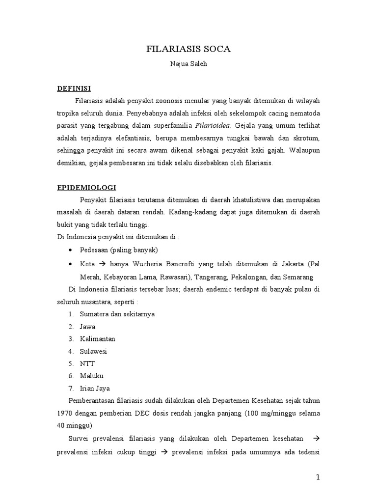 Filariasis Soca | PDF