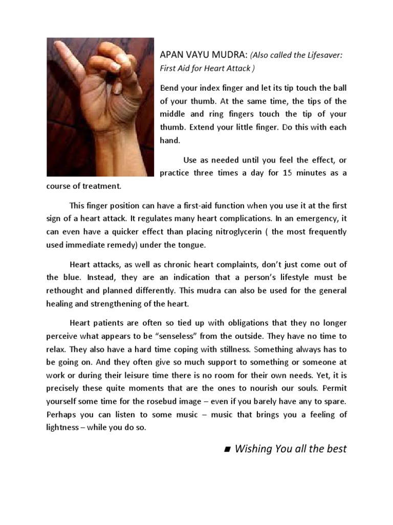 Apana Vayu Mudra for Heart Health | PDF | Self-Improvement
