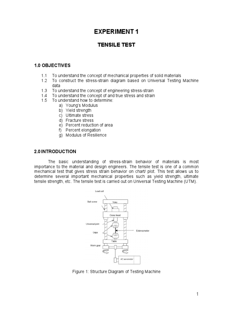 Tensile Test | PDF | Strength Of Materials | Deformation (Engineering)