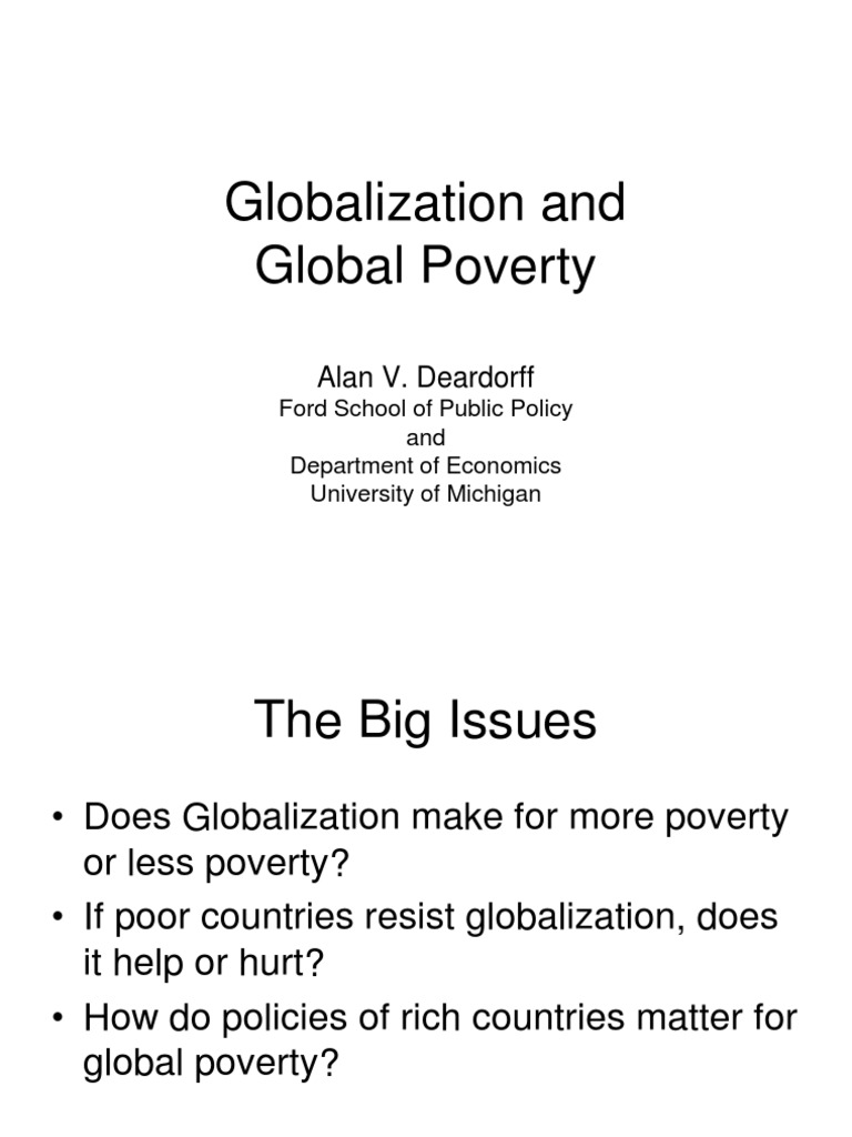 Globalization and Poverty | PDF | Poverty | Poverty & Homelessness