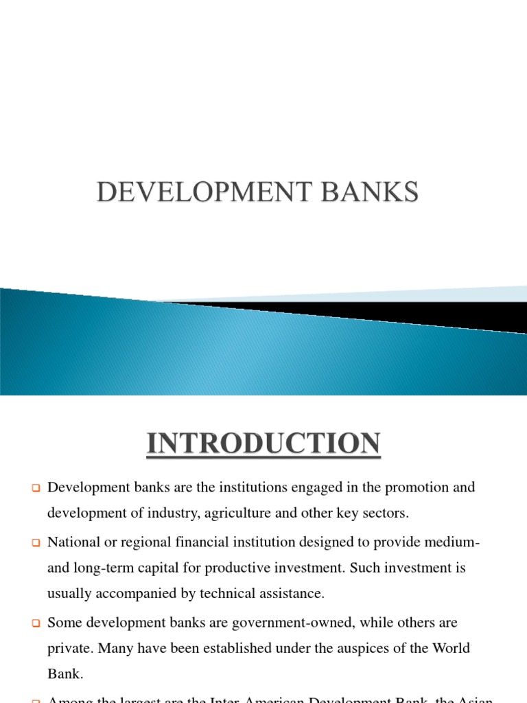 Development Banks | PDF | Banks | Financial Services