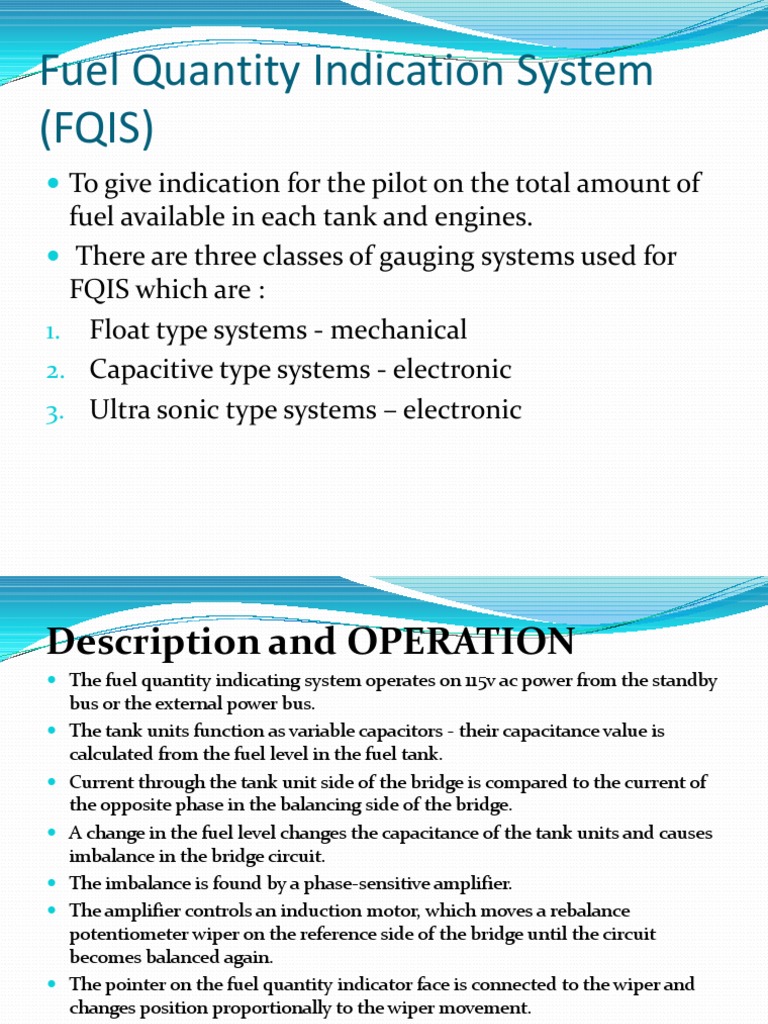 Fuel Quantity Indication System (FQIS) | PDF