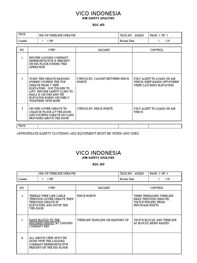ADQ03 - Rig Up Wireline Sheaves | PDF