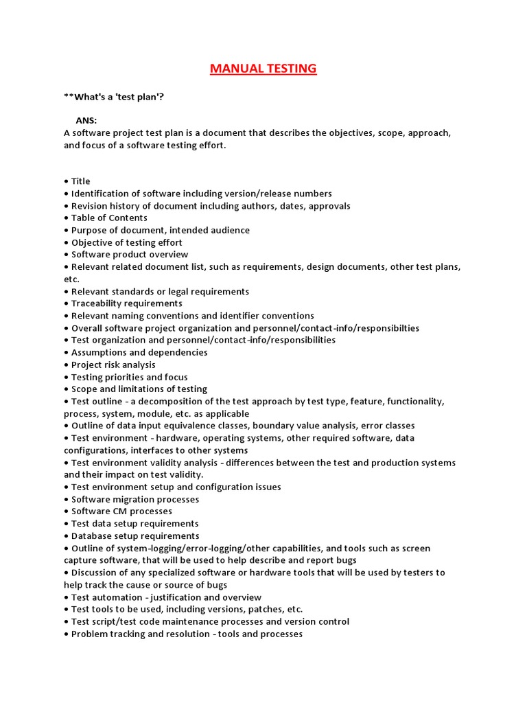 Manual Testing | PDF | Software Testing | Software Bug
