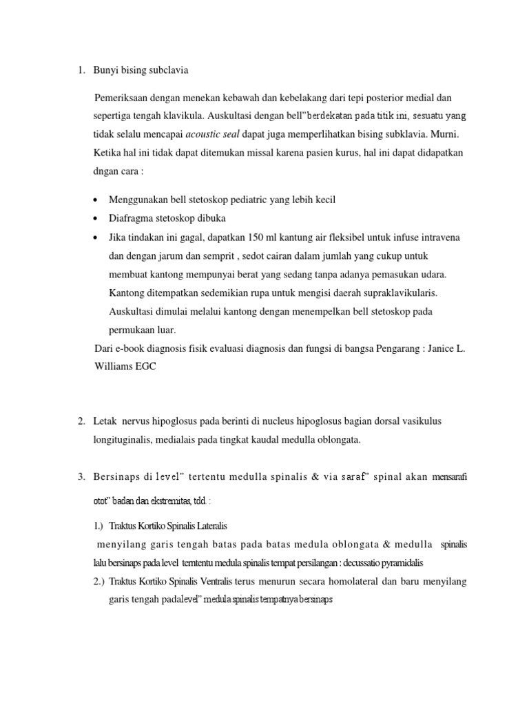 Bunyi Bising Subclavia | PDF