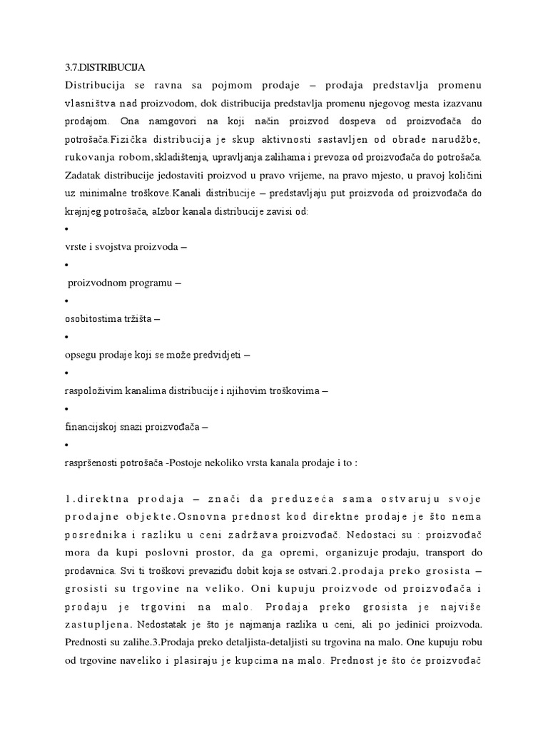 Distribucija | PDF