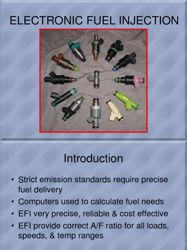 Electronic Fuel Injection | PDF | Home & Garden | Technology & Engineering