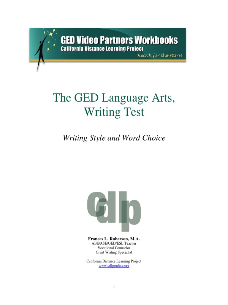The GED Language Arts, Writing Test: Writing Style and Word Choice ...