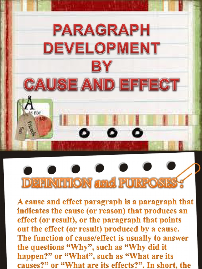 Paragraph Development by Cause and Effect | PDF | Reading (Process ...