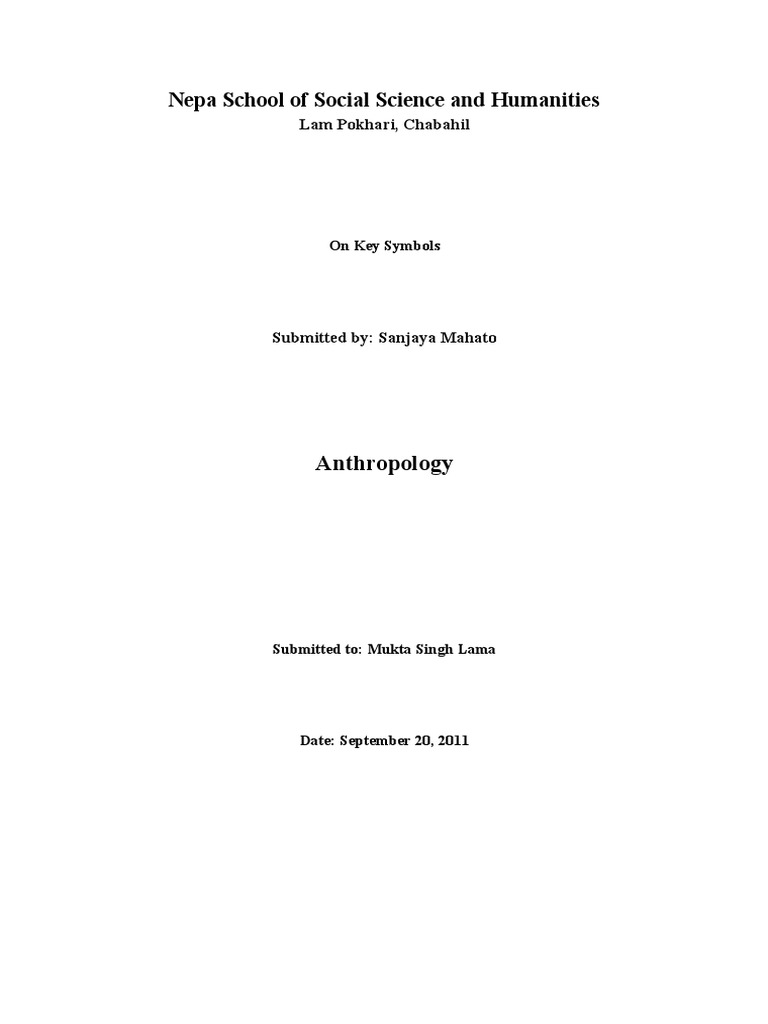 On Key Symbols | PDF | Anthropology | Symbols