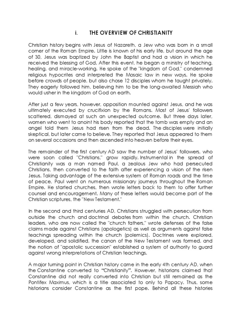 The Overview of Christianity | PDF | Politics | History