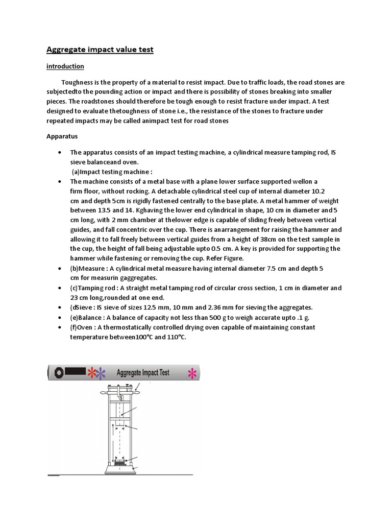 Aggregate Impact Value Test | PDF | Construction Aggregate | Mass