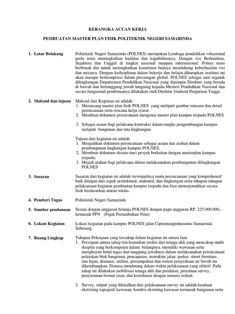 KAK Master Plan | PDF