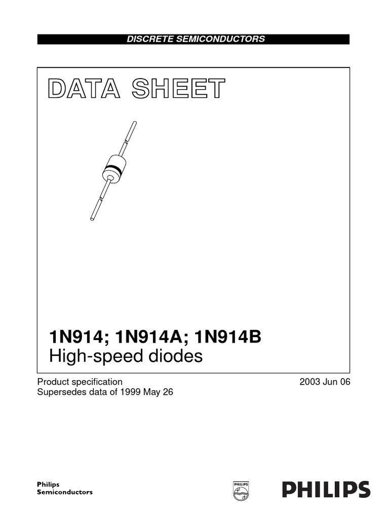 Data Sheet: 1N914 1N914A 1N914B | PDF | Diode | Electronic Engineering