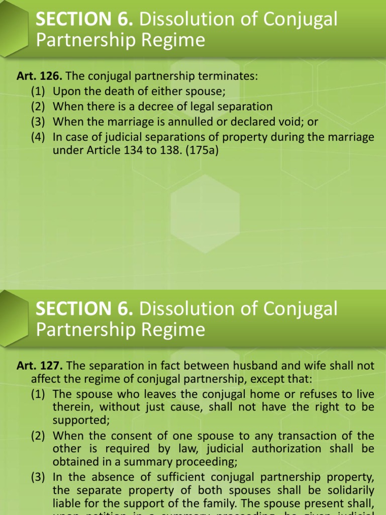 Conjugal Partnership of Gains | Marriage | Partnership