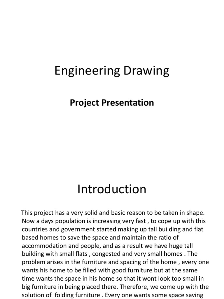 Engineering Drawing: Project Presentation | PDF | Furniture | Mirror
