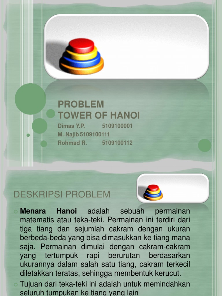 Tower of Hanoi: Analisis Algoritma Rekursif | PDF