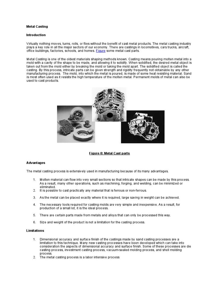 Casting Notes | PDF | Casting (Metalworking) | Foundry