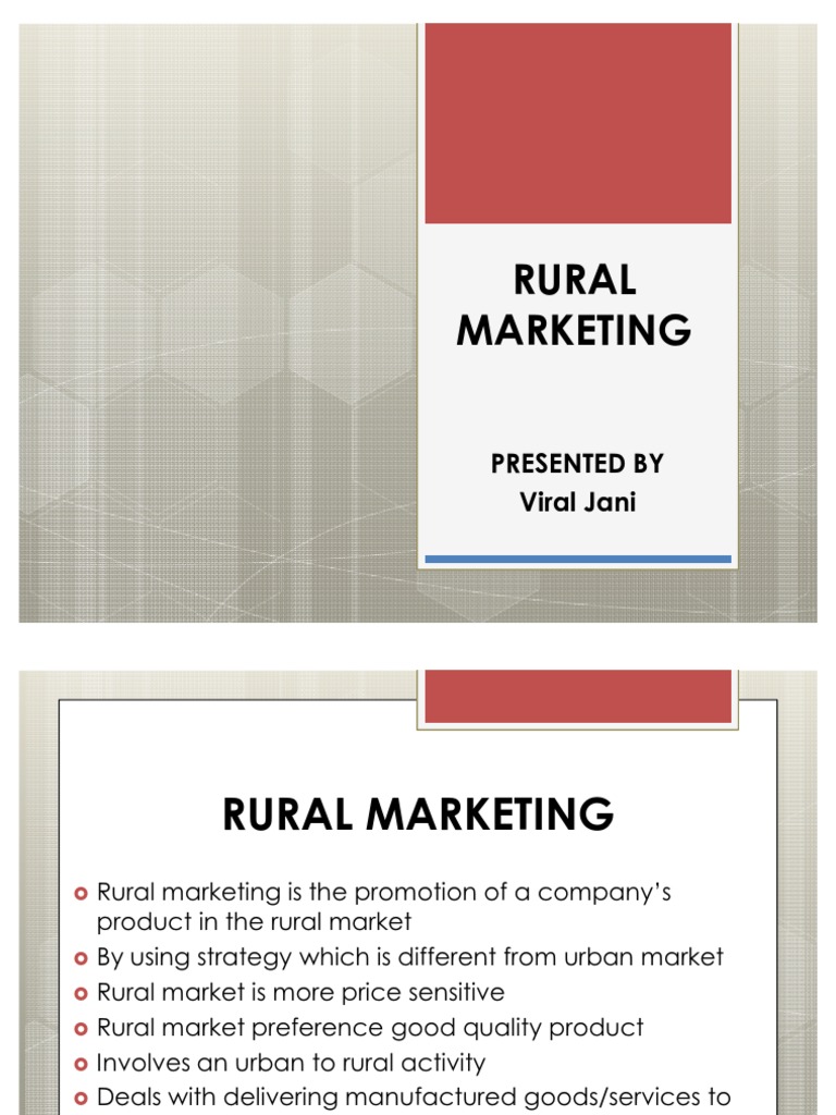 Strategies for Successfully Marketing to Rural India: An Analysis of ...