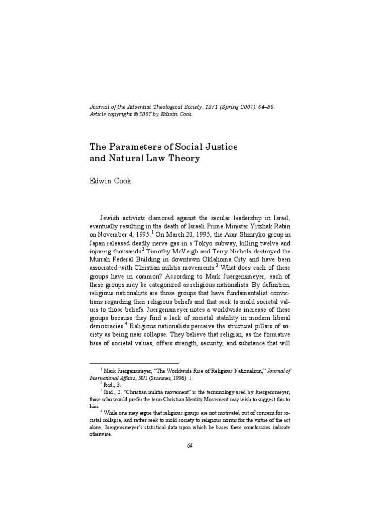 Social Justice and Natural Law) | PDF | Natural Law | Jurisprudence