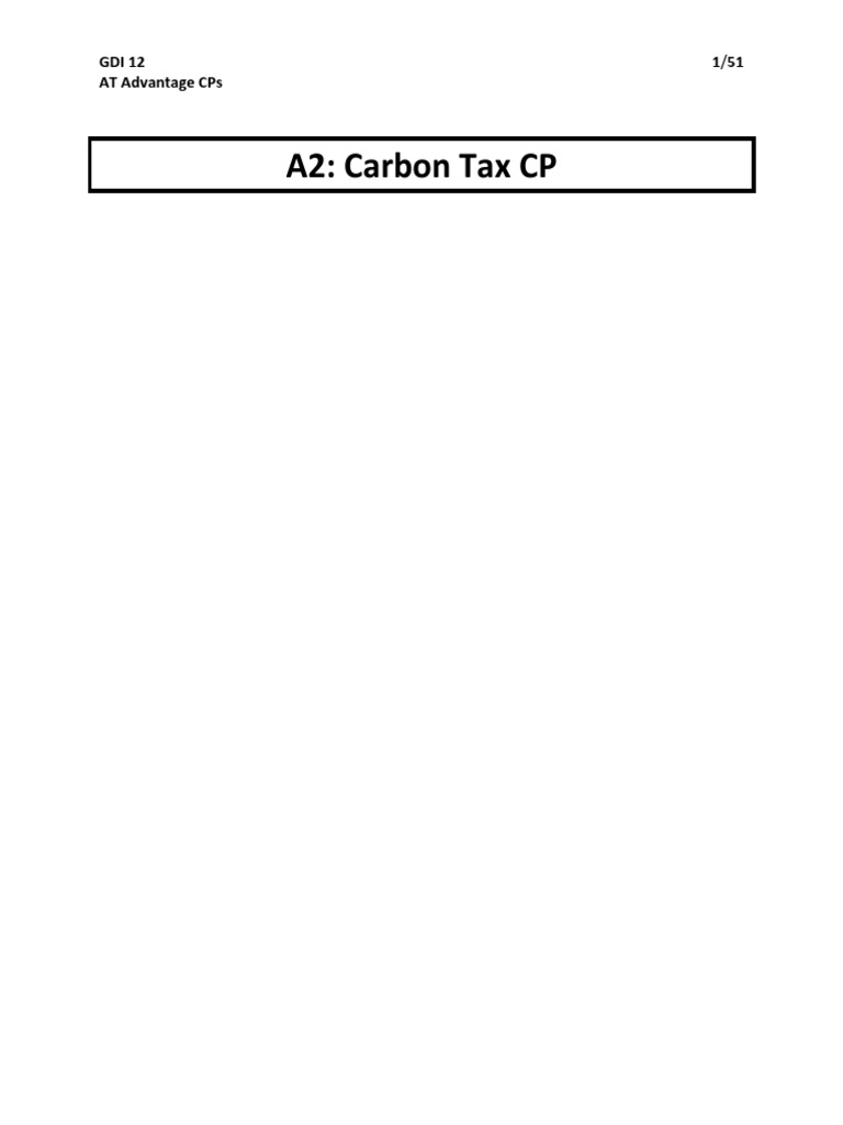 GDI 12 at Advantage CPs | PDF | Carbon Tax | Emissions Trading